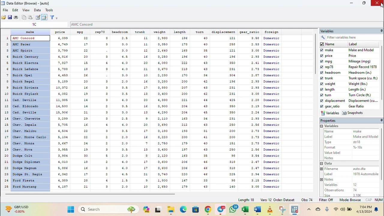 Introduction to stata |tutorial 1 - YouTube