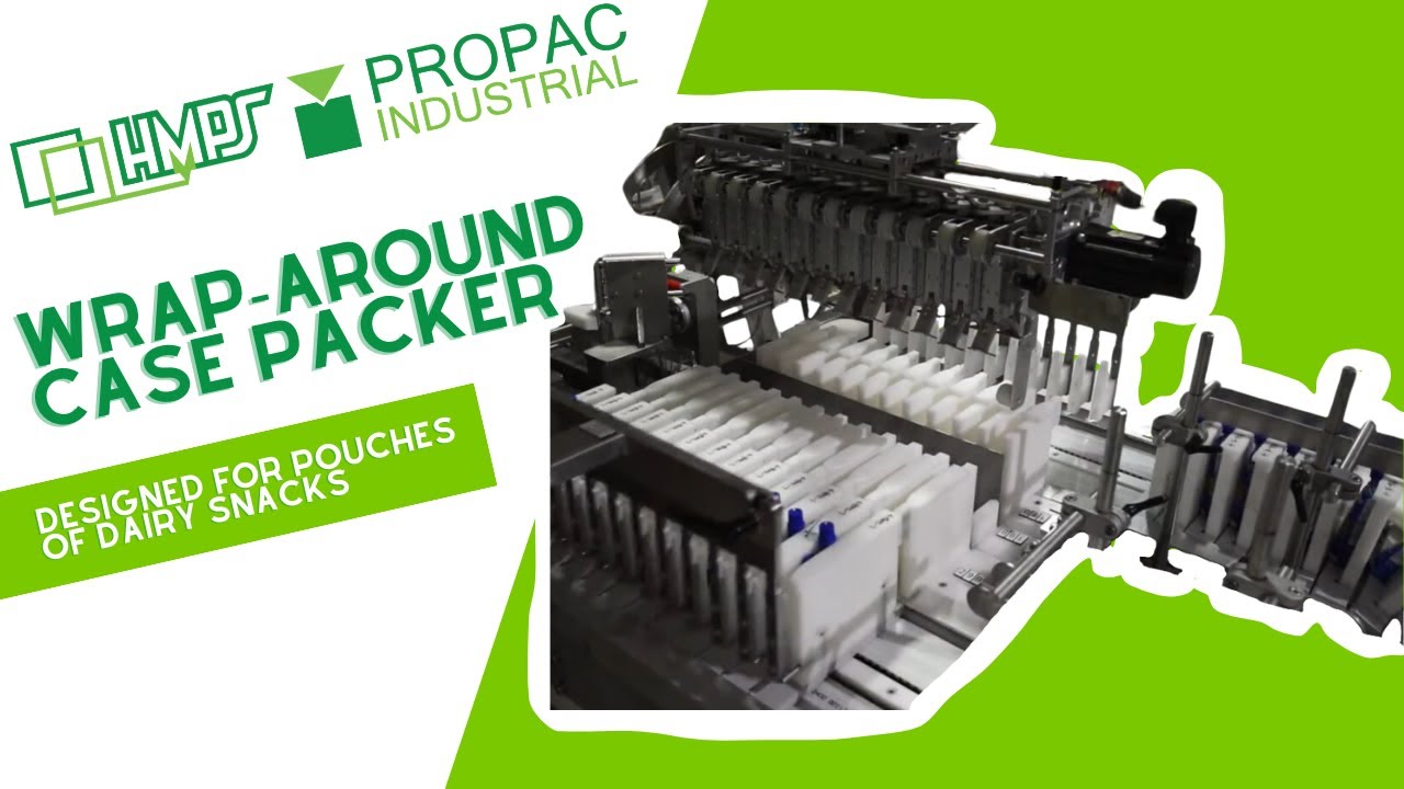 HMPS Wraparound Casepacker for Pouches of Dairy Snacks - YouTube