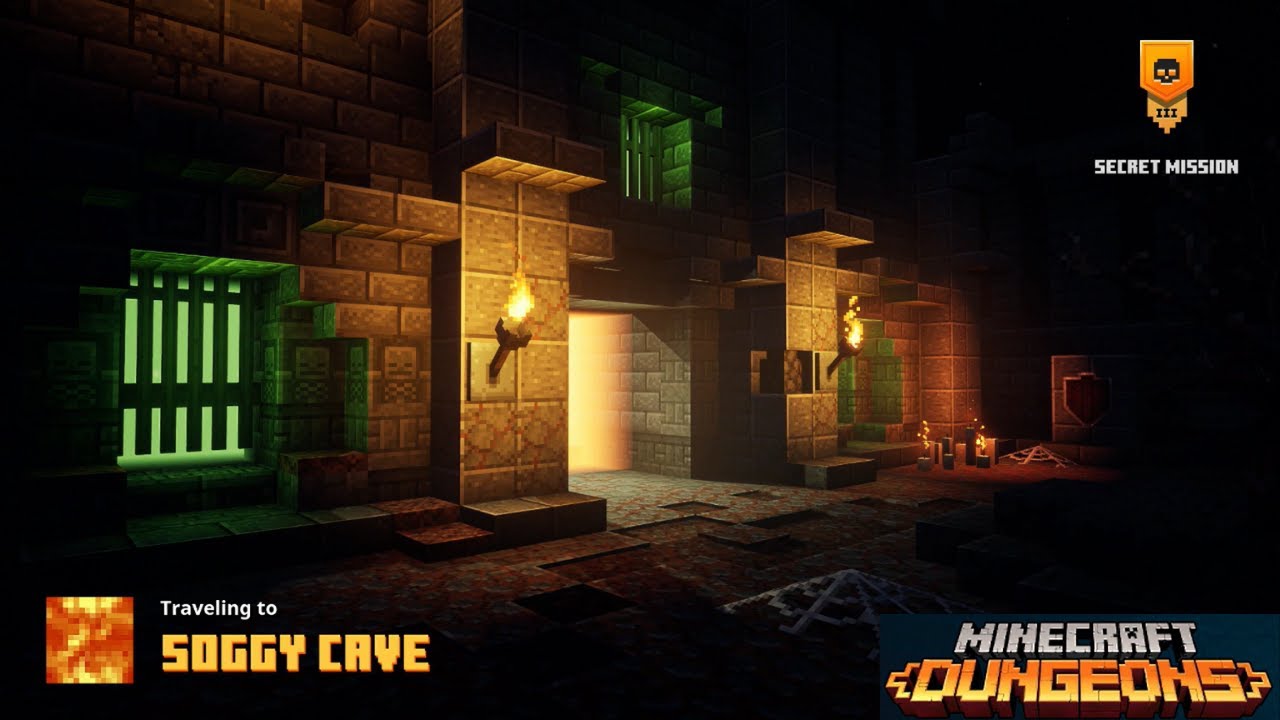 Secret mission Soggy Cave on Minecraft dungeons - YouTube