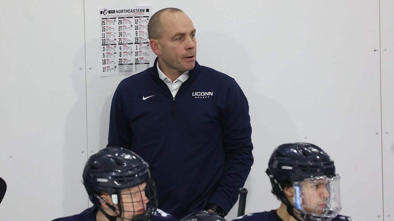 Mike Cavanaugh, Roman Kinal: UConn men's hockey postgame (Northeastern ...
