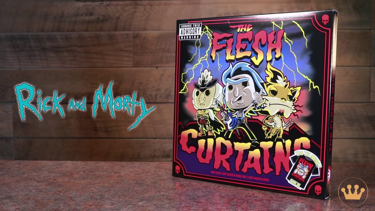 Rick and Morty Flesh Curtains Pop! Tee Unboxing! - YouTube