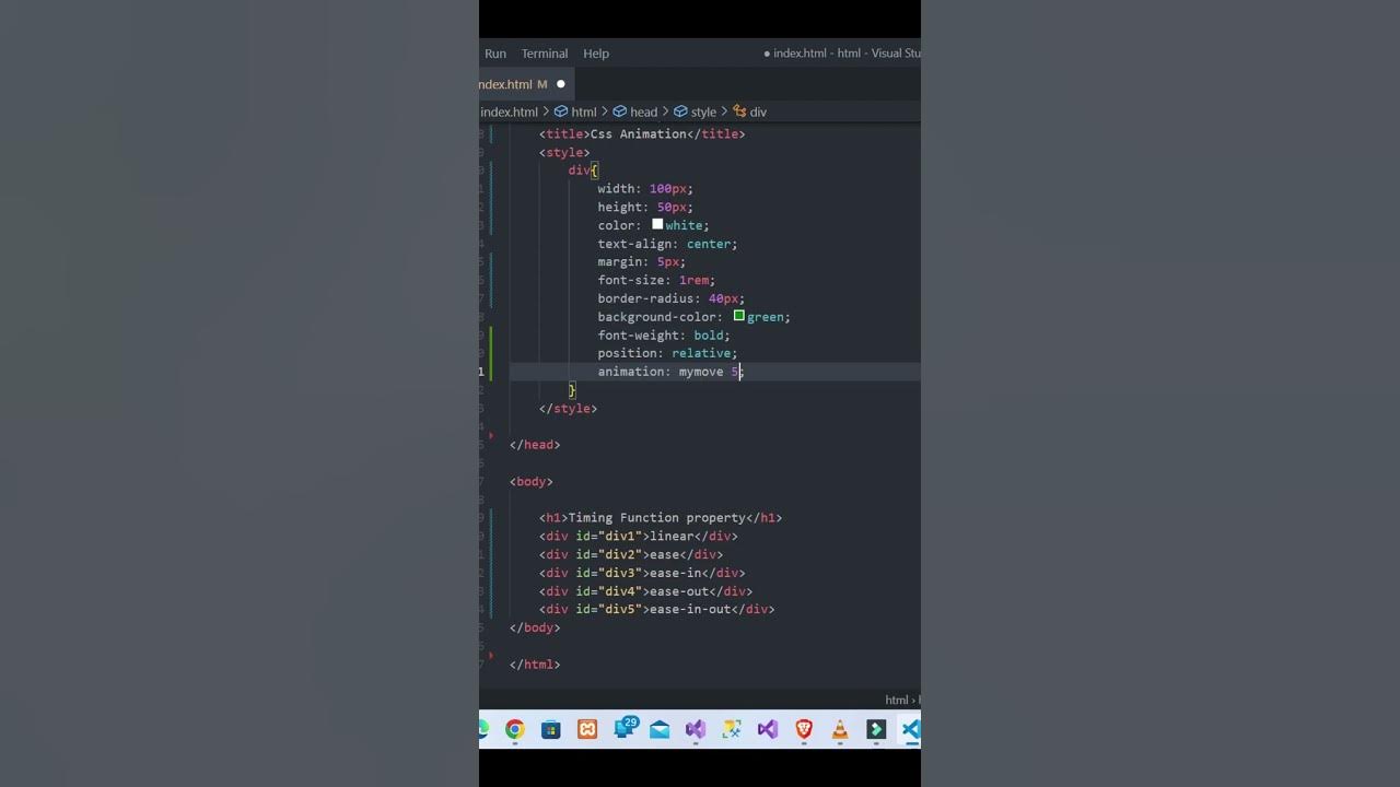 Animation Timing Function Property In Html And Css Html Css Animation Timing Function
