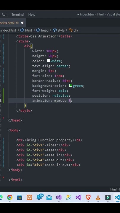 Animation Timing Function Property In Html And Css Html Css Animation Timing Function