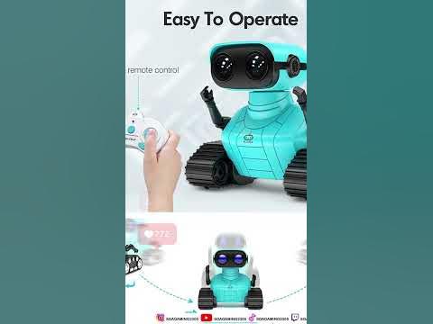ALLCELE Robot Toys, Rechargeable RC Robots for Kids Boys, Remote Control Toy with Music and LED ...