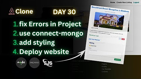 MERN Project: Airbnb Website Clone Using These (Mongo , ExpressJS , NodeJS , EJS) WIthout React ...