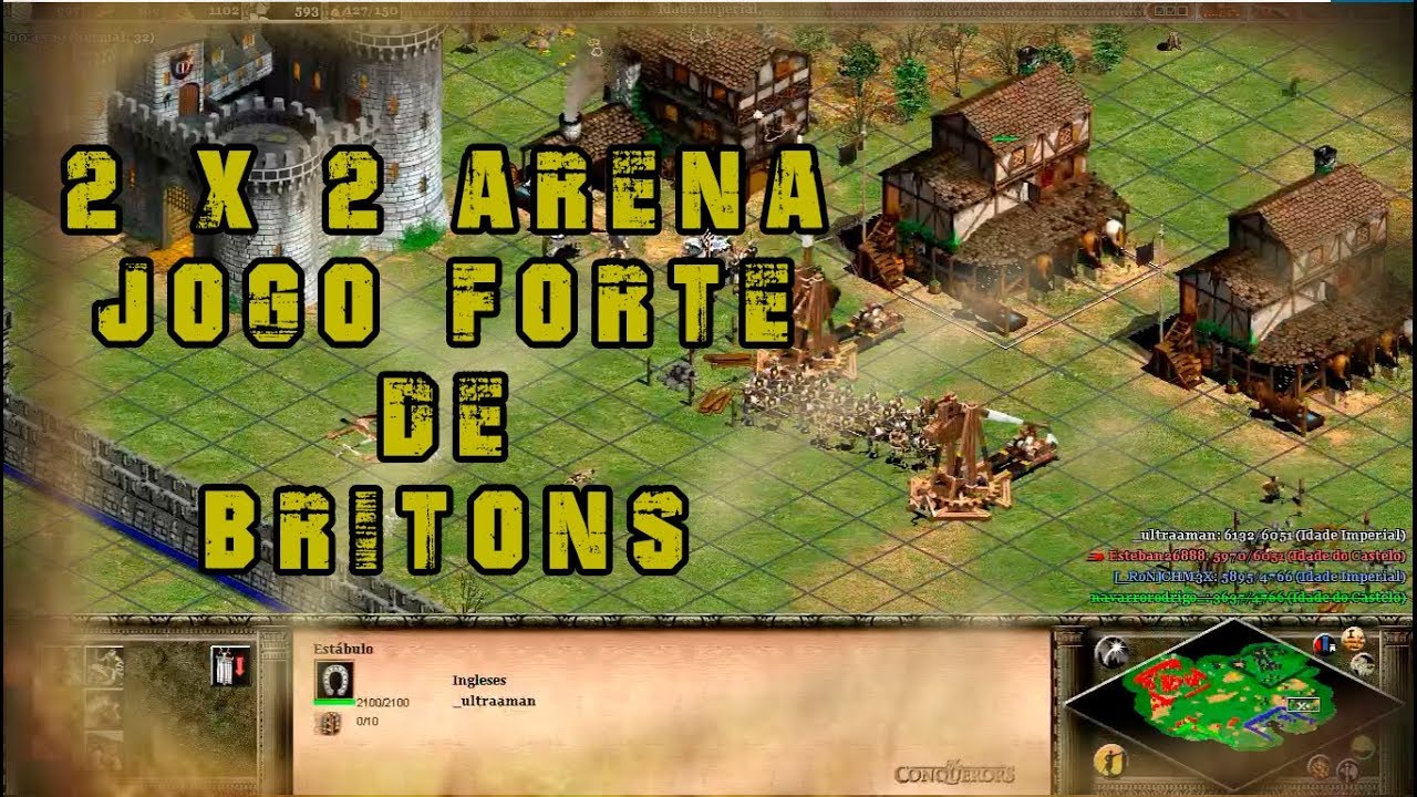 Age Of Empires 2 - Arena 2 x 2 - Jogo forte de Britons - AoE2 PT-BR ...