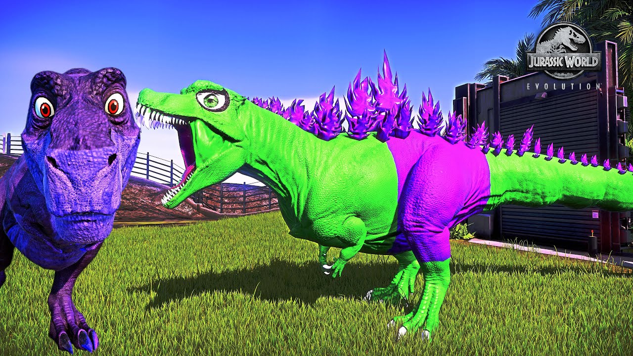 Hulk Godzilla Acrocanthosaurus Vs Chomper Vs Inspinedoraptor | Jurassic ...