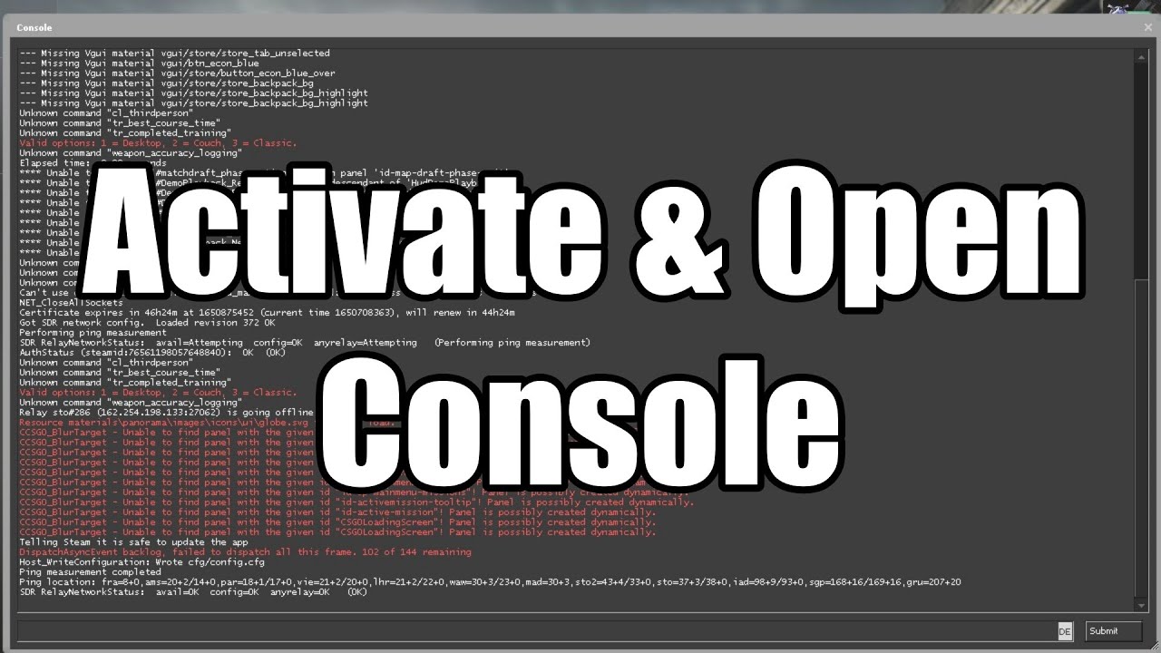CSGO Activate Open Console YouTube csgo-activate-open-console-youtube
