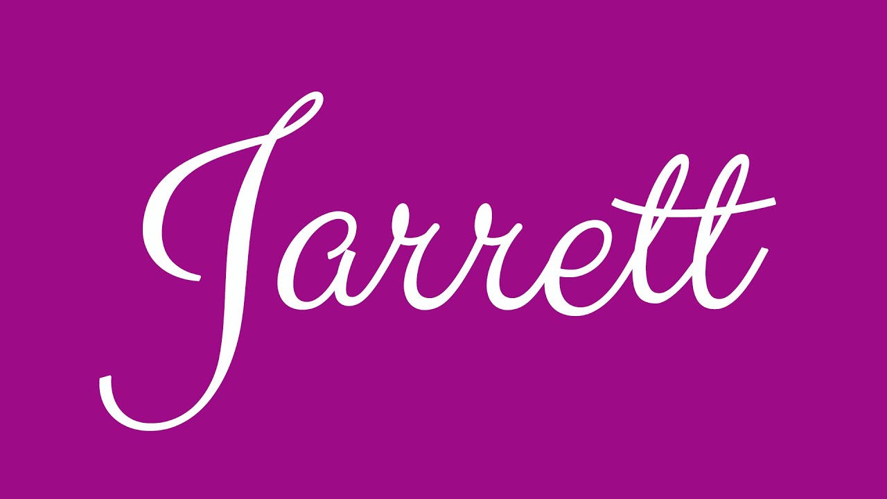 Learn how to Sign the Name Jarrett Stylishly in Cursive Writing - YouTube