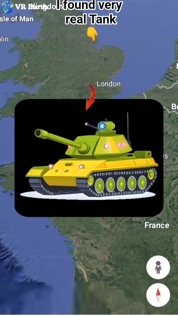 I found a very real tank 😶‍🌫😱 on google maps and google earth 🌎#shots # ...