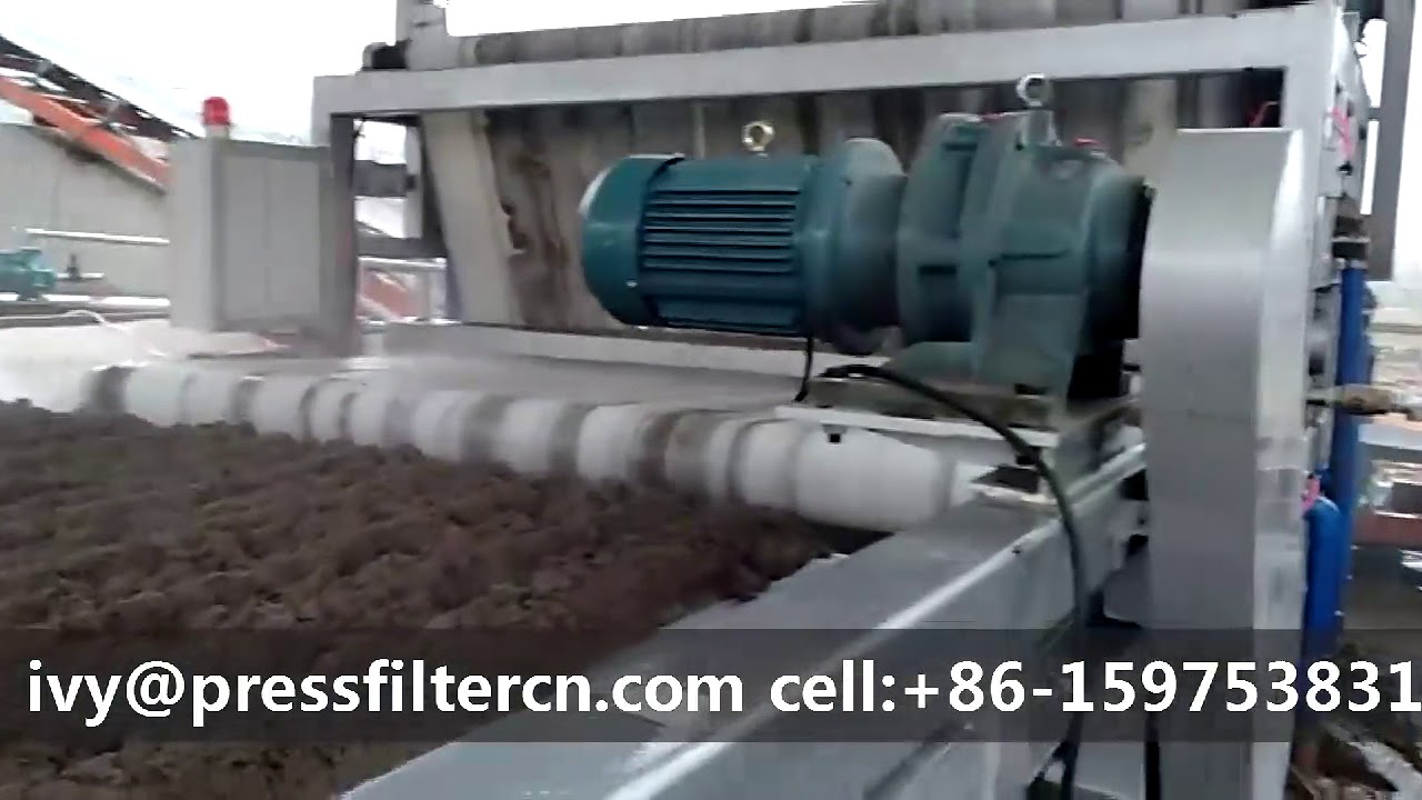 sand washing mud squeezing dehydration filter press - YouTube