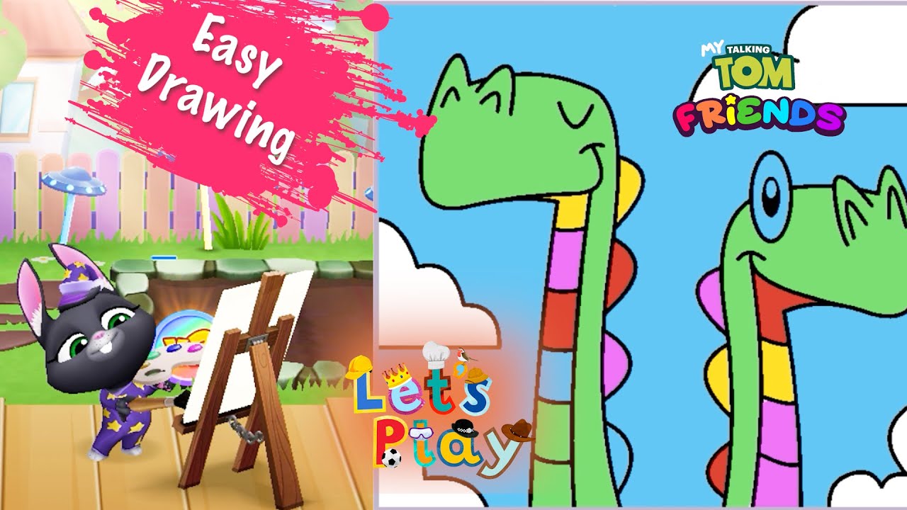 My Talking Tom Friends | Easy Drawing | Gameplay HD Part 19 #babycat # ...