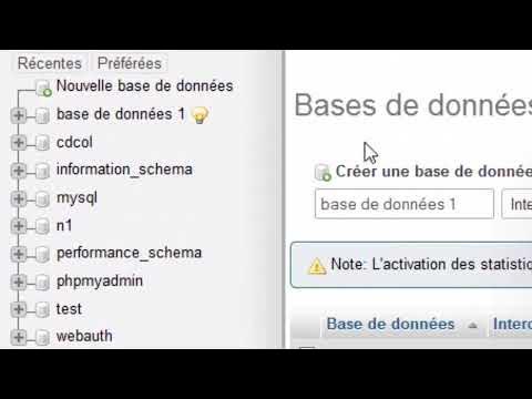 [xampp.Mysql] Creation d'une Base de Données - YouTube