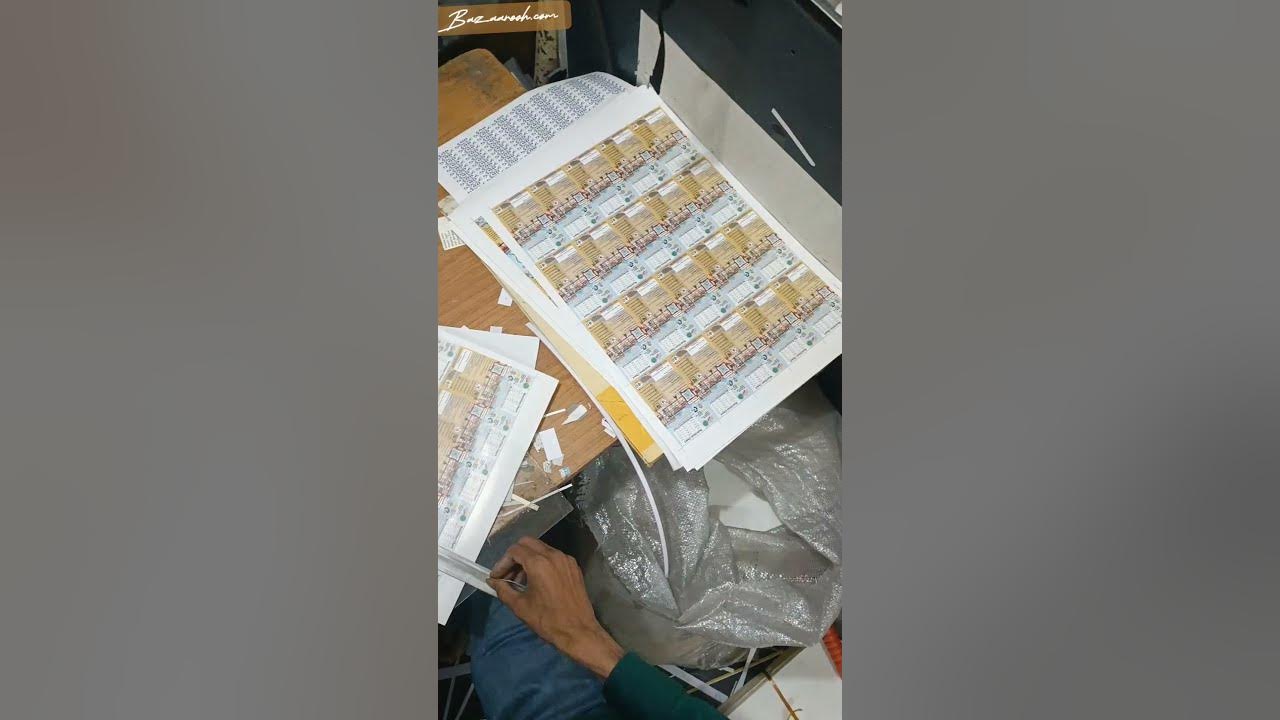 Label and Sticker Making Process of Bazaarooh at Printing Shop #shorts - YouTube