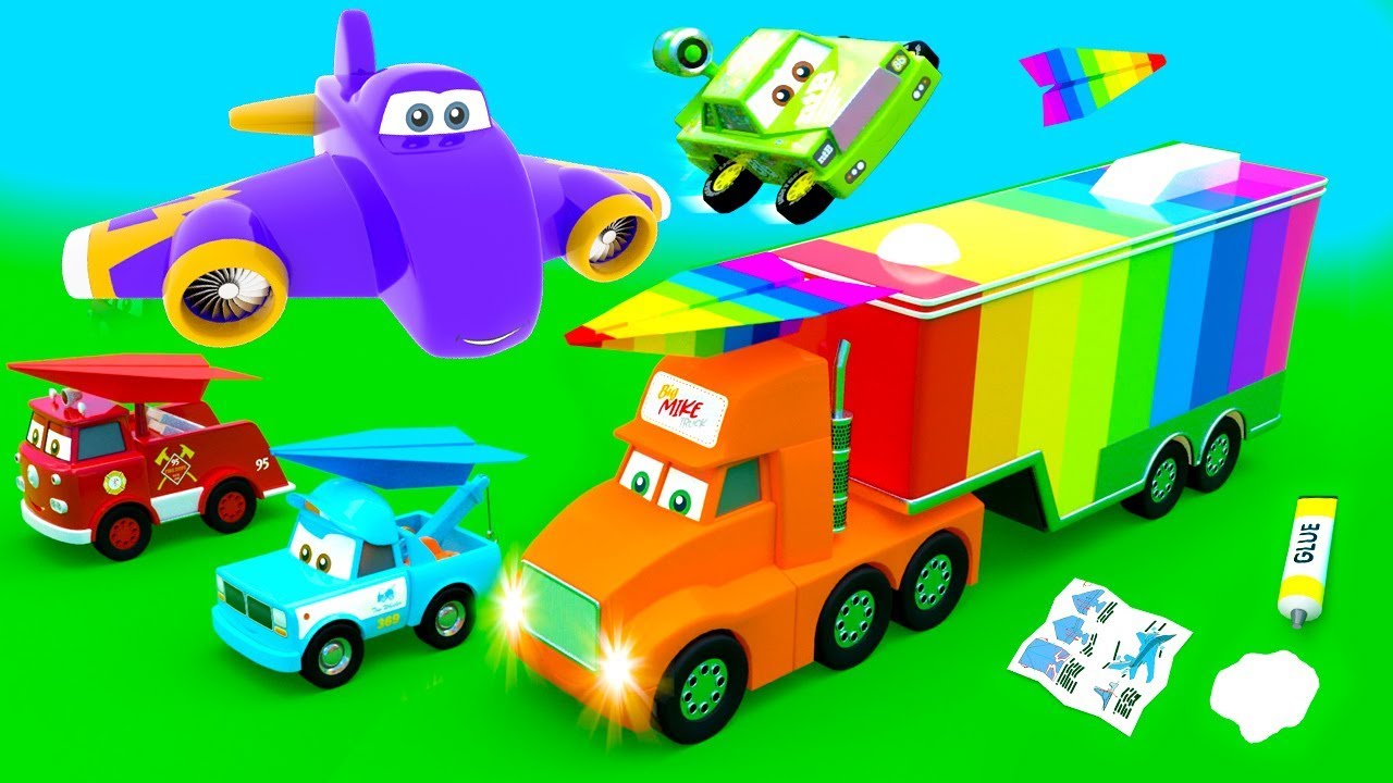 Little Cars made paper planes and fly through the CIty with real jet ...