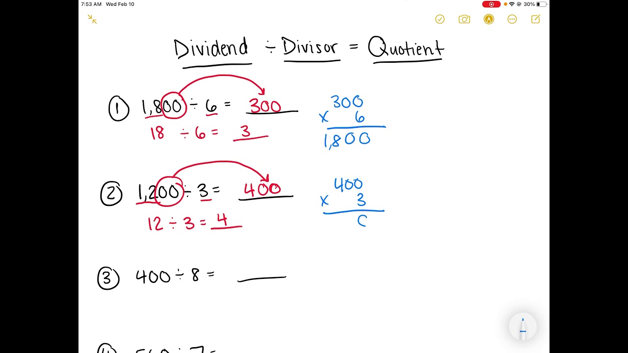 Mental Math: Finding Quotients - YouTube