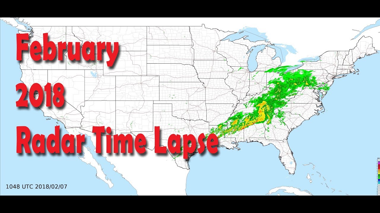 February 2018 US Weather Time Lapse Animation - YouTube