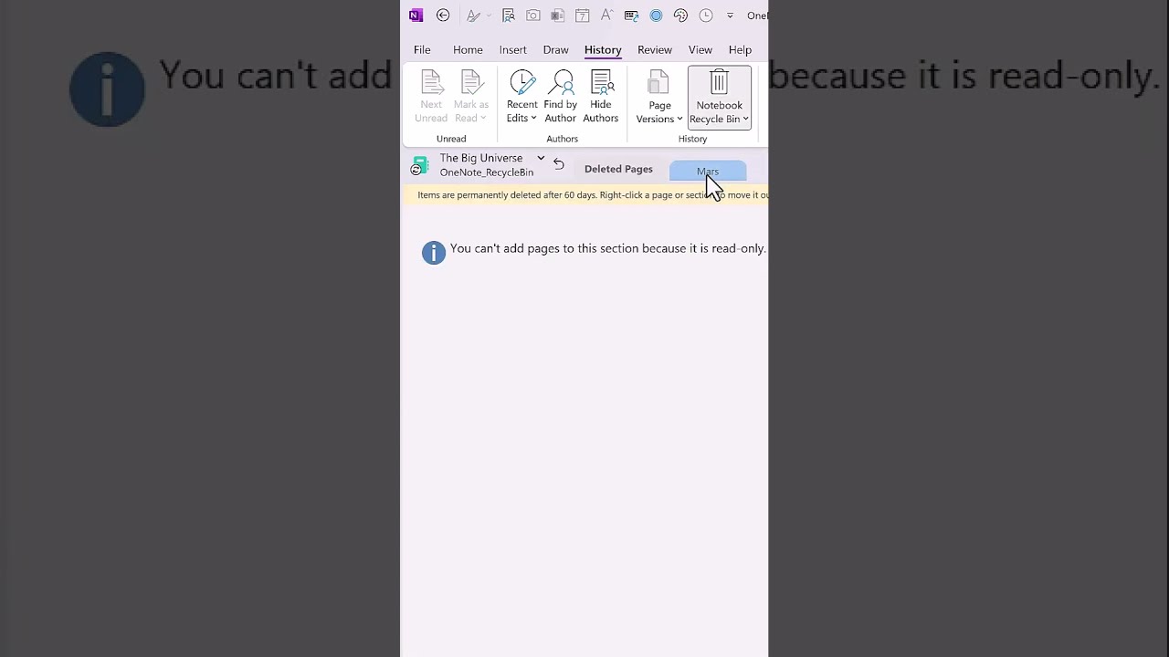 Restore Deleted Sections In OneNote With Ease YouTube Restore Deleted Sections In OneNote With Ease YouTube