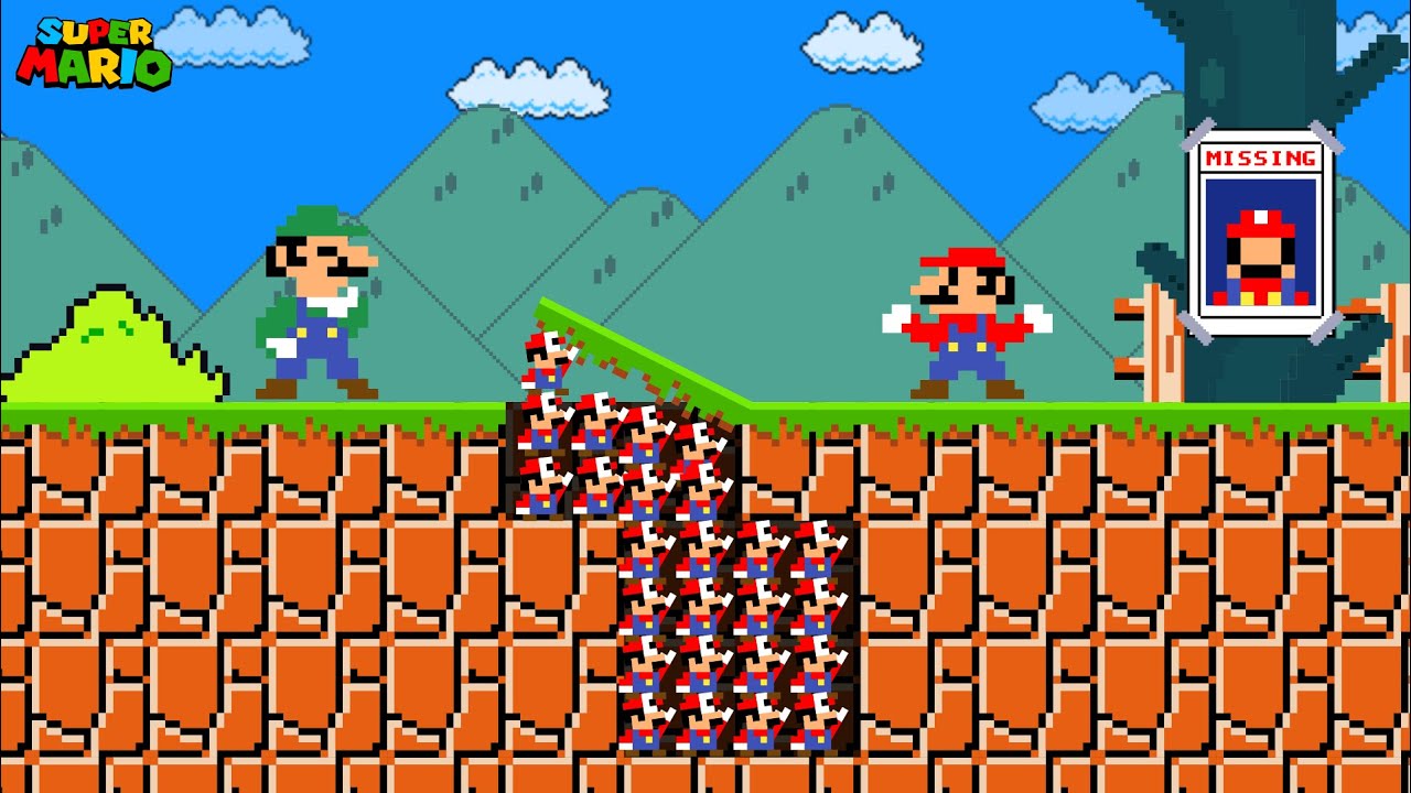 Tiny Mario Created BUNKER in Super Mario Bros - YouTube