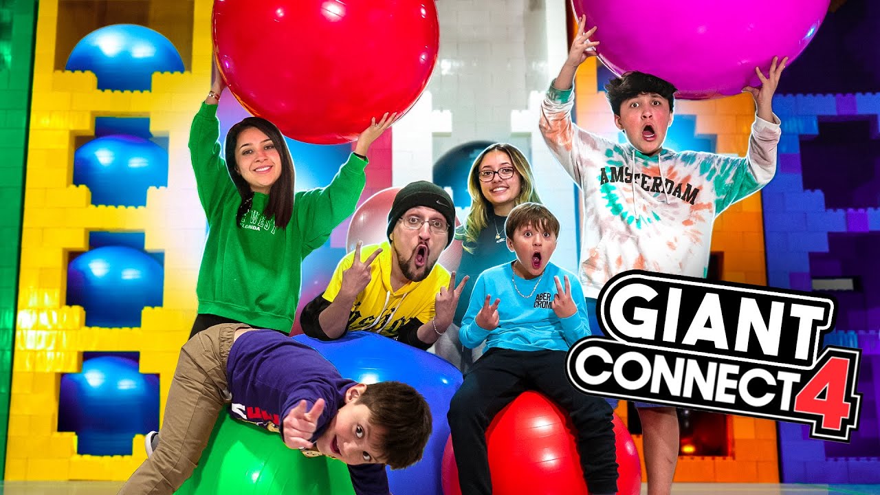 Giant CONNECT 4 Challenge (FV Family World's Largest Challenge) - YouTube