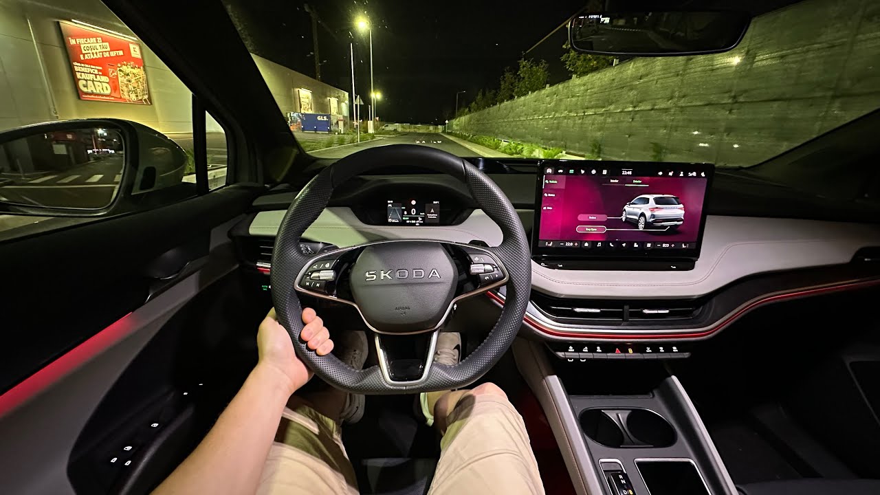 Skoda Elroq 2025 Night Test Drive - YouTube