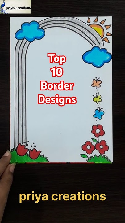 top 10 border designs | border design for project front page | rainbow ...