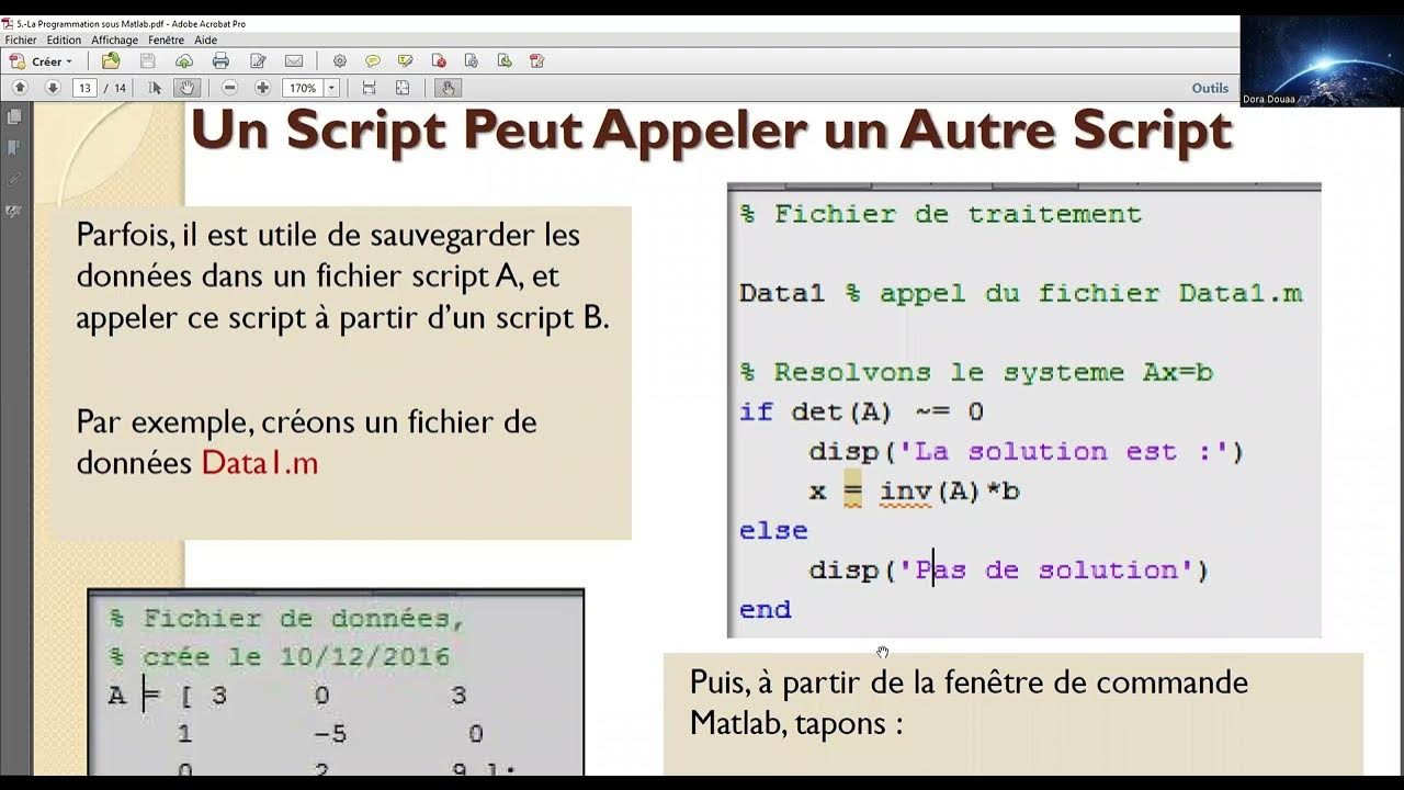 La programmation sous Matlab - YouTube