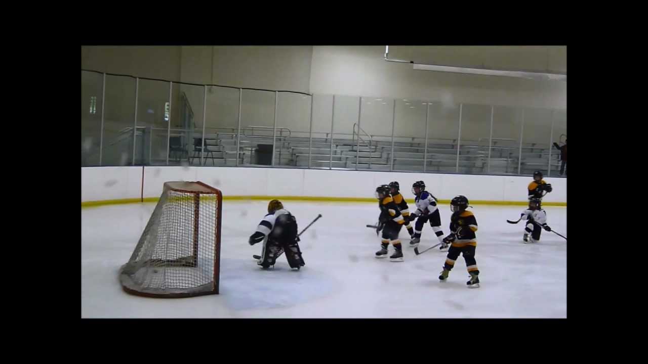 Isaac Yurkanin scores his first goal ever in hockey - YouTube
