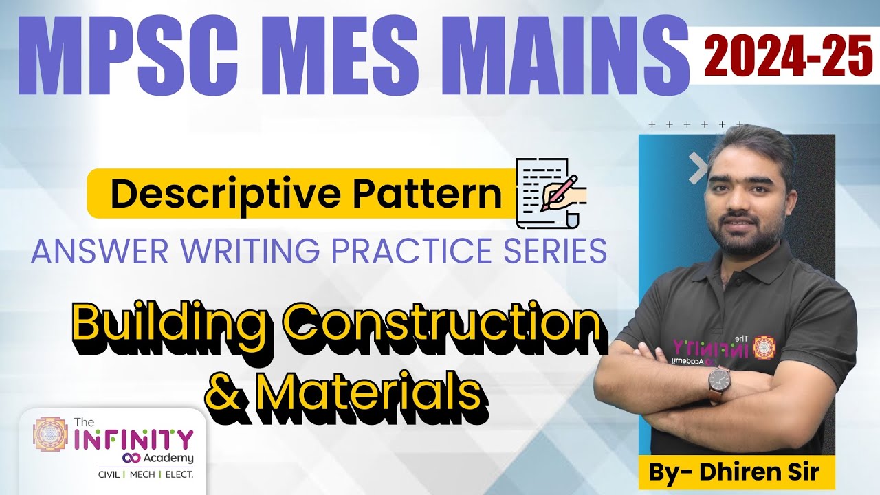 MES CIVIL Main 2024 | building construction and materials | Answer ...