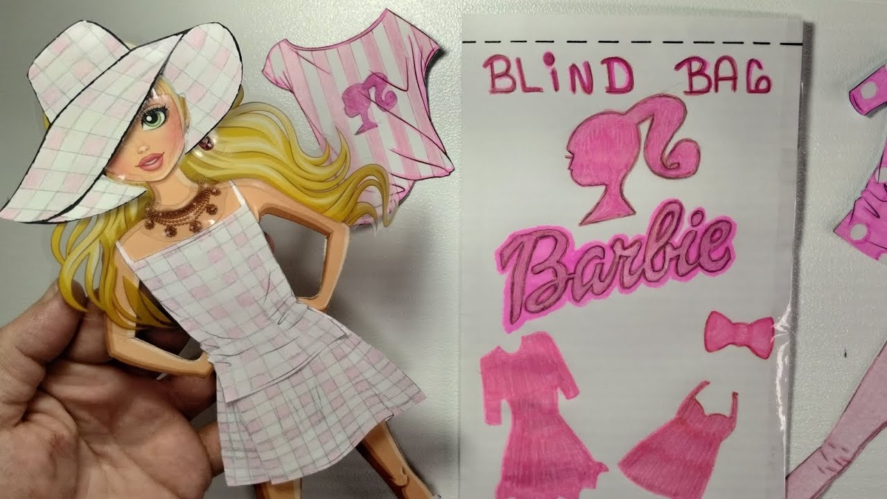 Poupée de papier Barbie-Paper doll Barbie-asmr - YouTube