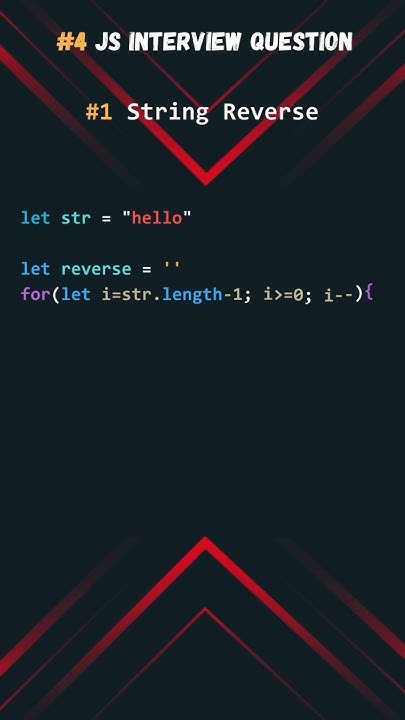 How To Reverse A String In Javascript With A For Loop Reversestring Javascript Array Youtube