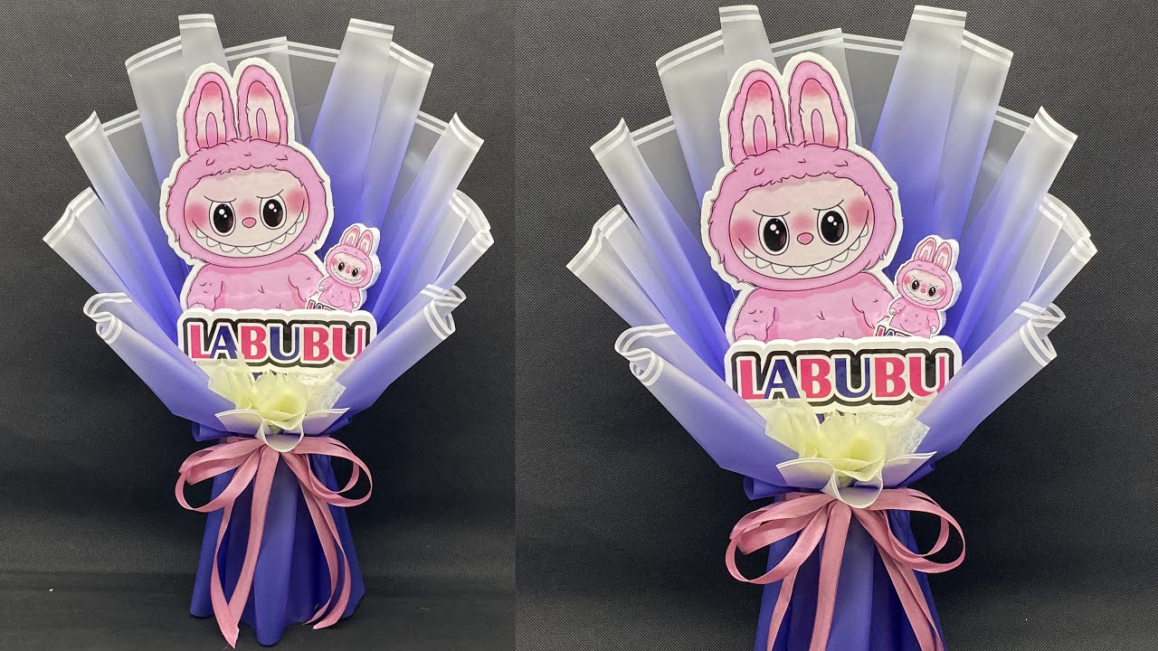 DIY | Cara Membuat Buket Stiker Labubu Mudah Dan Simple | Buket Low ...