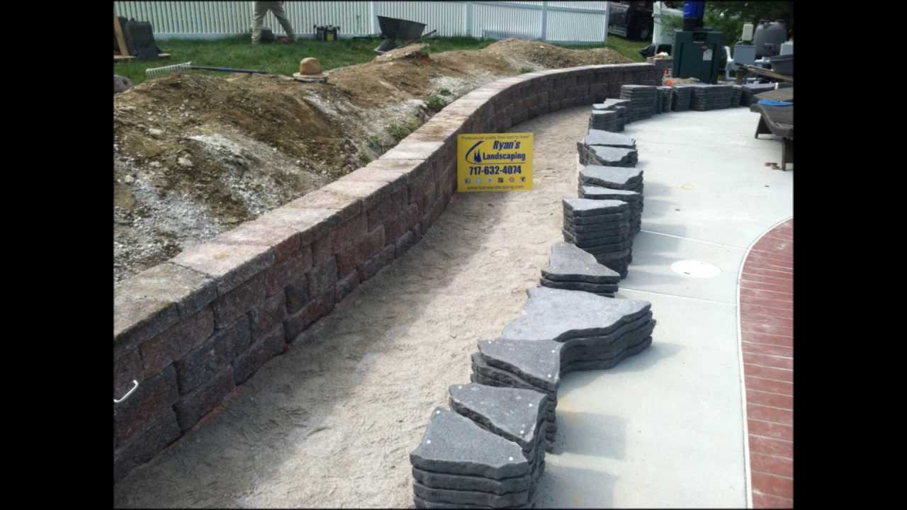 Keystone Country Manor Retaining Wall & Flagstone Patio Installation ...