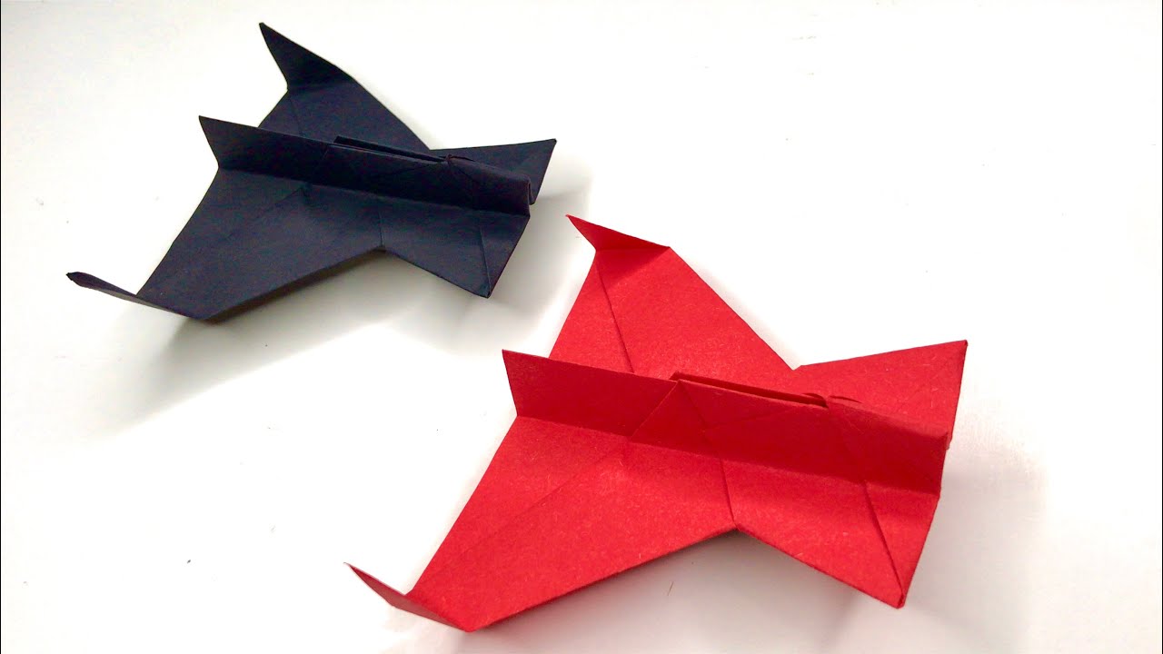 EASY ORIGAMI paper JET! How to make a paper airplane model! DEVIL JET ...