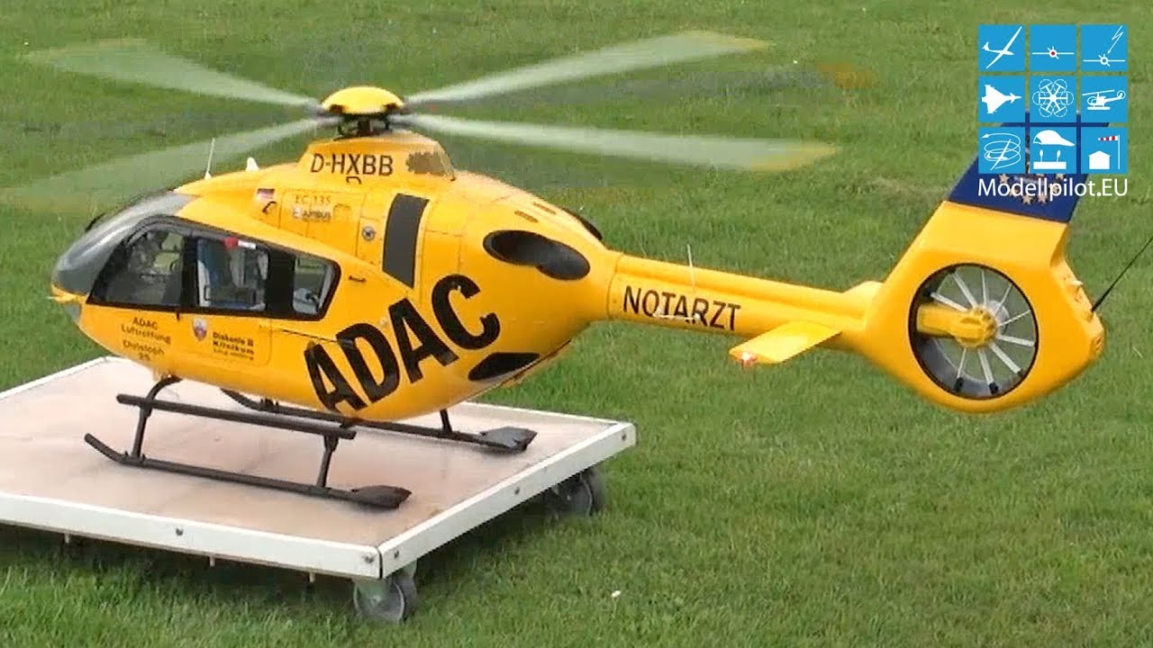 H135 P3 RC SCALE MODEL HELICOPTER ADAC AIR RESCUE OLIVER GÖRICKE PORZER ...
