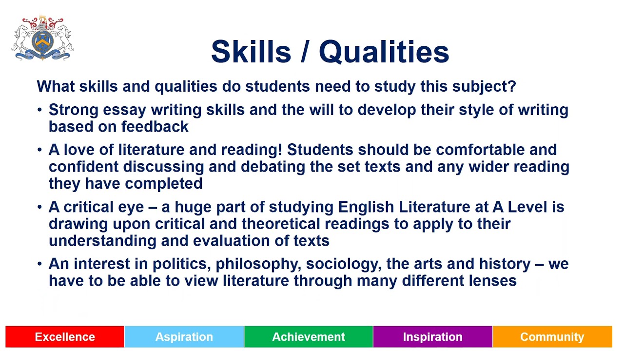 Open Evening A-Level English Literature - YouTube