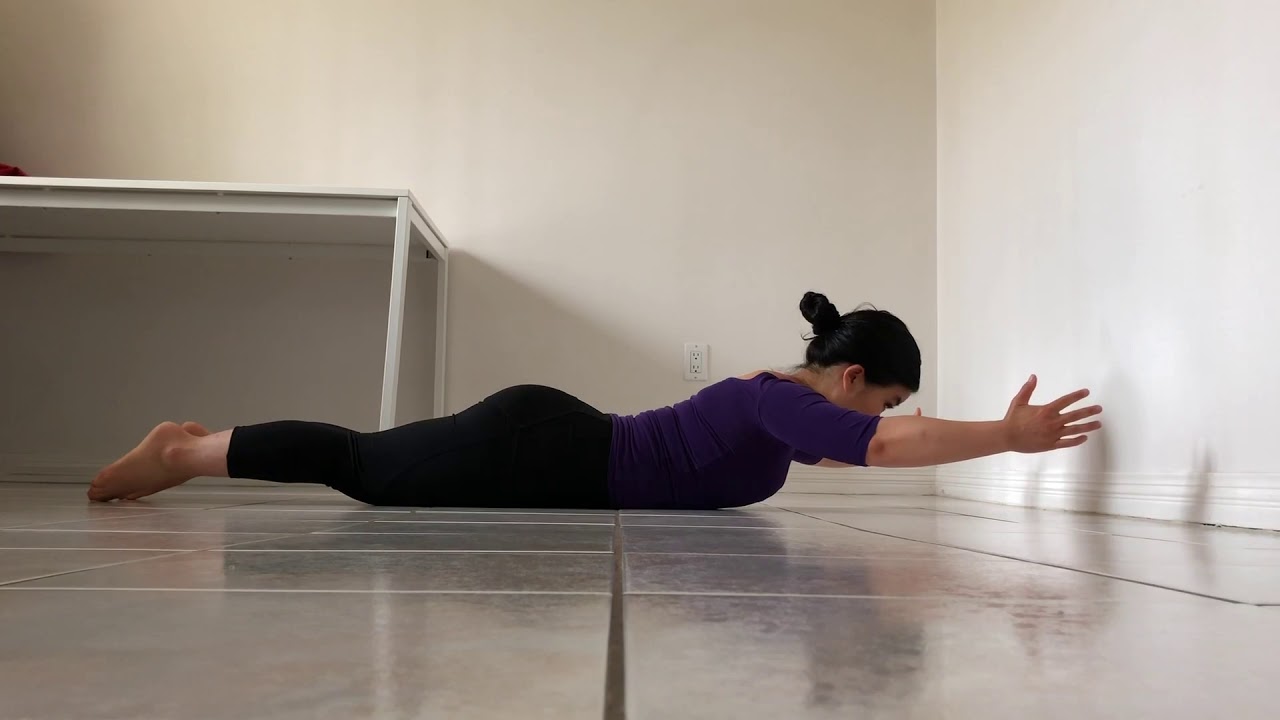 Prone back extension - Y - YouTube