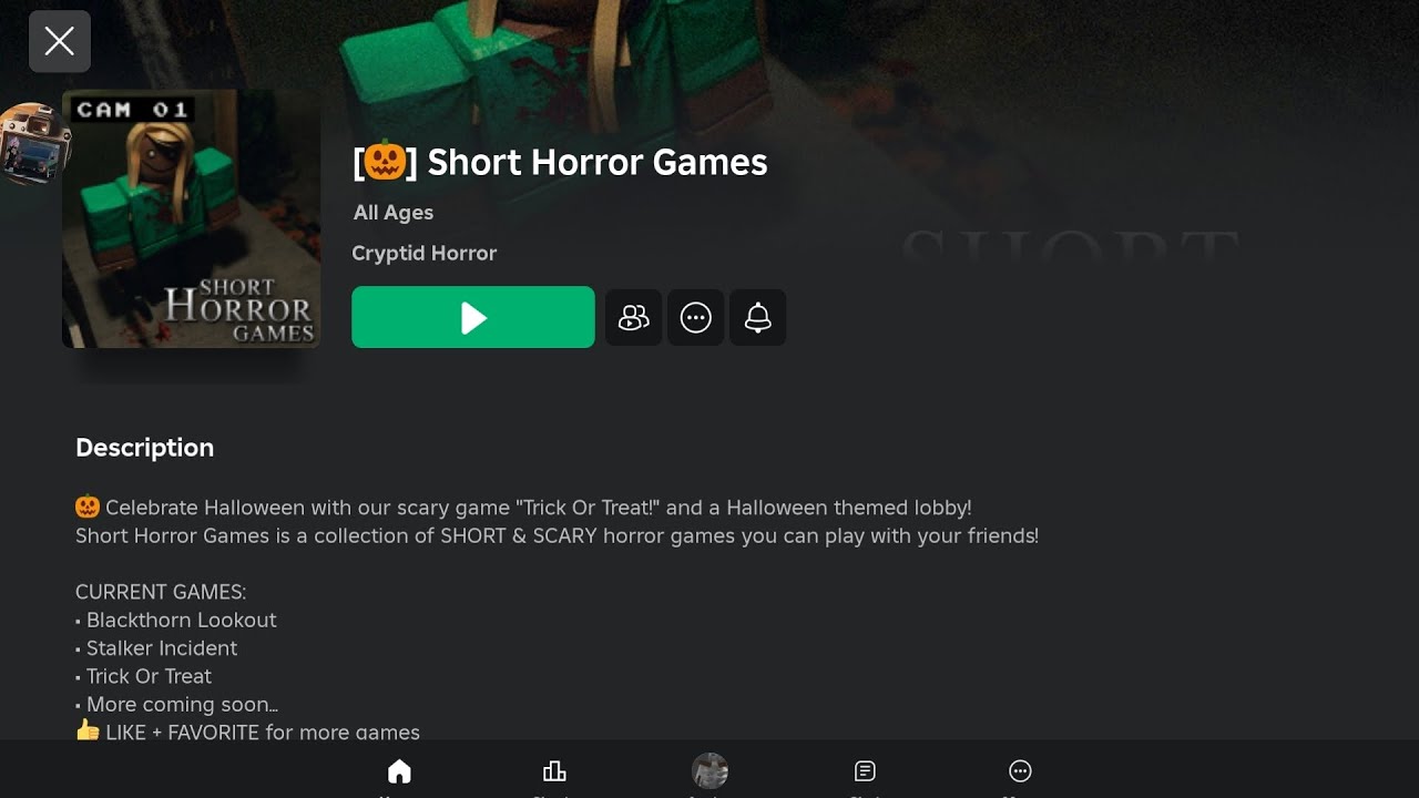 Short Horror Games Roblox Part 1 #gaming #roblox #gamingvideo - YouTube