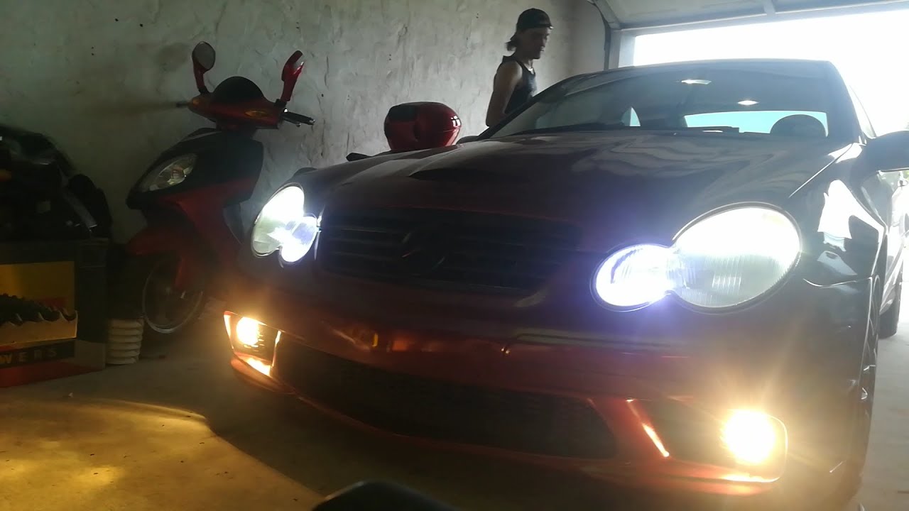 20) Led Headlight w203 Mercedes c class Sport coupe Amg V8 3uz fe - YouTube