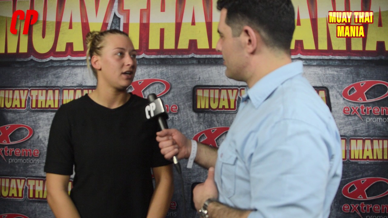 Sarah Göbel op Muay Thai Mania 8 - 19 februari 2017 - YouTube