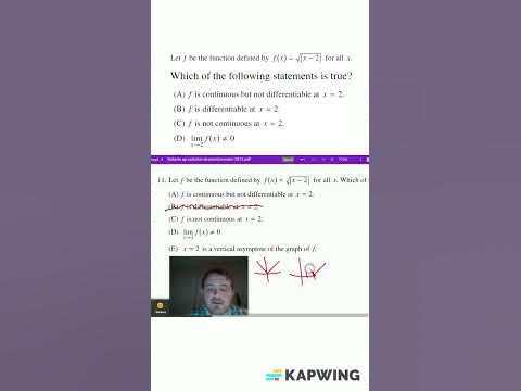 AP Calculus Multiple Choice Review #shorts #continuity # ...