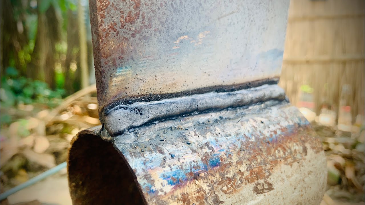 How to weld in pipe plate 1G position - YouTube