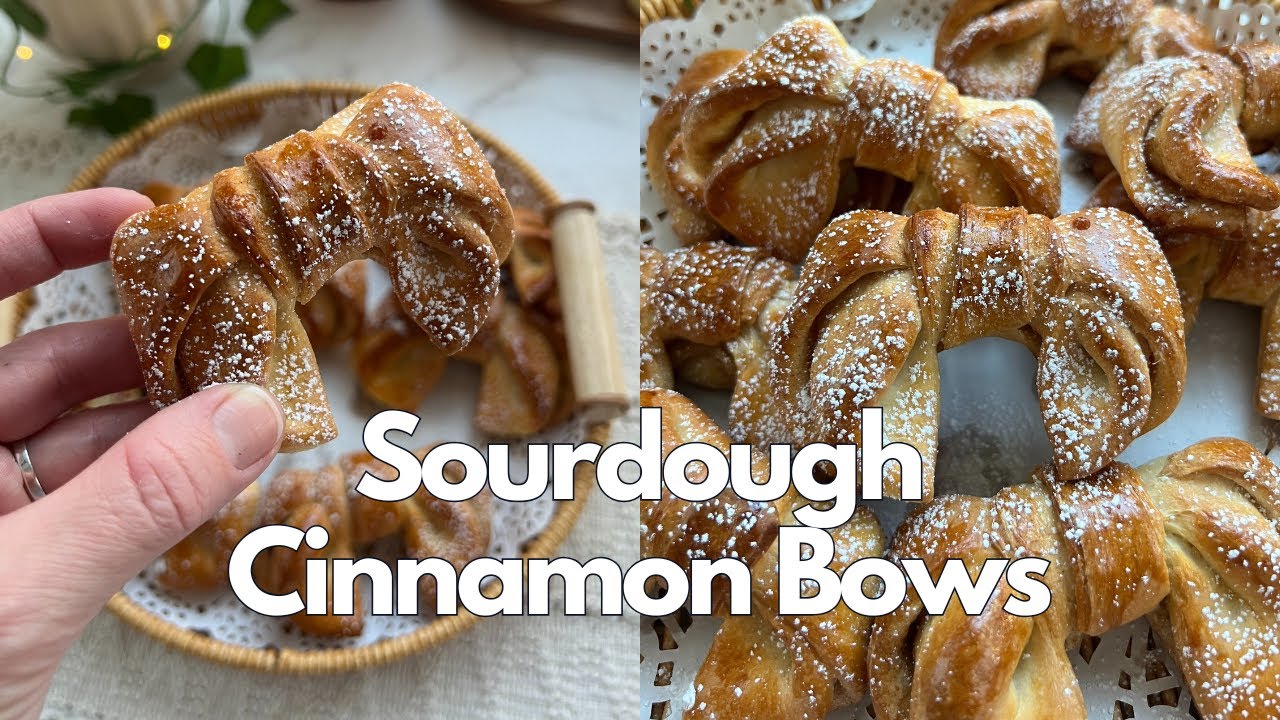 How To Bake Beautiful Cinnamon Bows Using Sourdough - YouTube