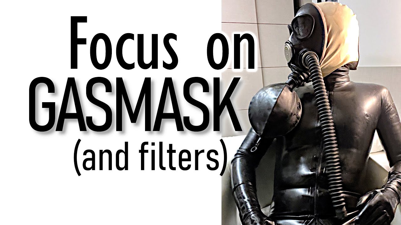 Focus on the rubber GASMASK: how I wear it and the air filters #latex #gasmask #rubber # ...