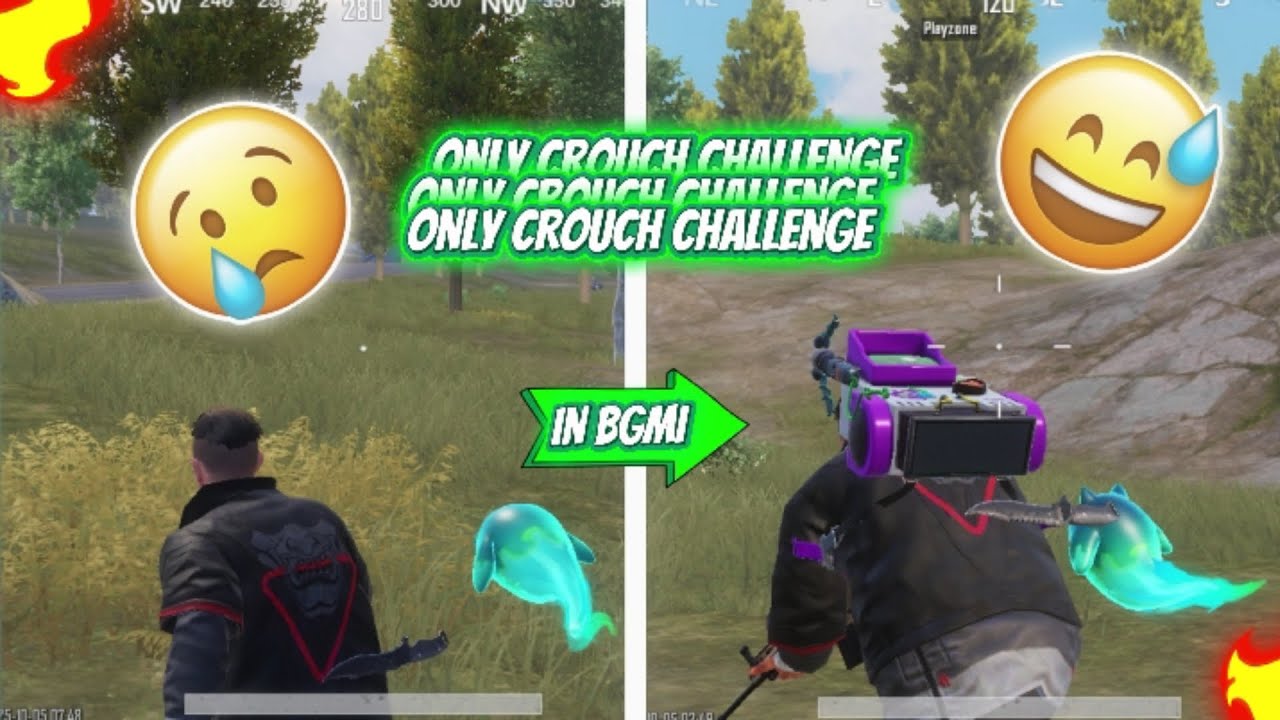 Only Crouch Challenge in BGMI! Insane Match - YouTube
