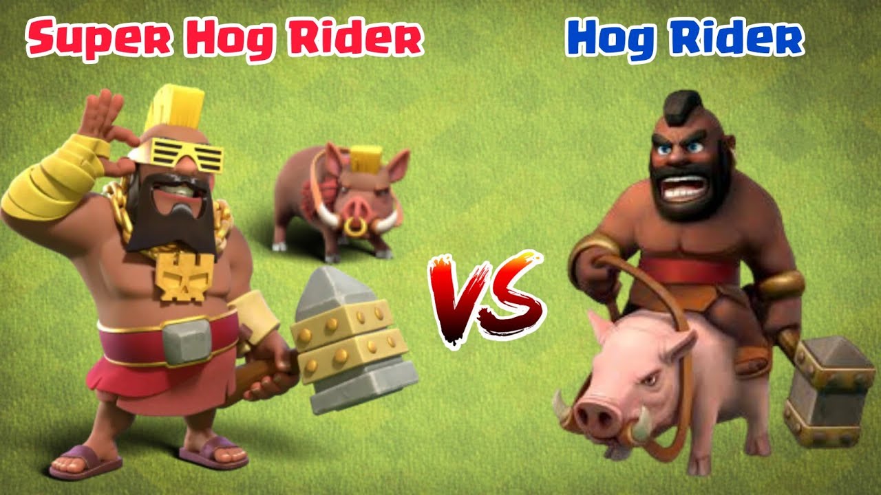 Hog Rider Vs Super Hog Rider | Clash of Clans | Super Hog Rider - YouTube