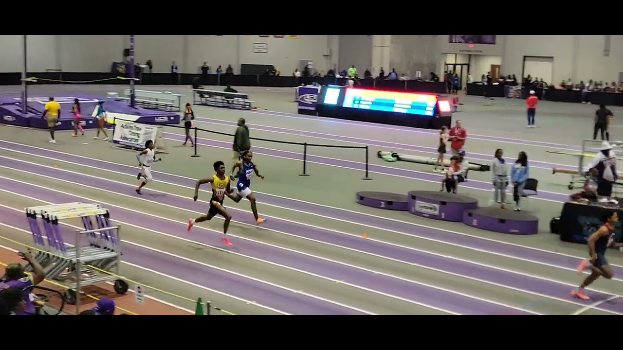 David West 13/14 Boys 400m Louisiana Classic Indoor Youth Meet 2025 03/01/25 SBR Jaguars - YouTube