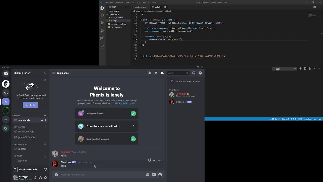 2021; Discord Bot Coding | Basic Command Handler - YouTube