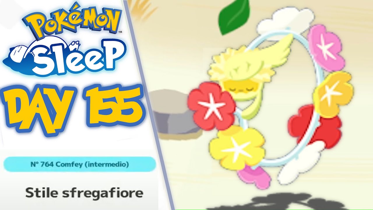 Pokémon Sleep【ポケモンスリープ】(DAY 155) Flower-Stroking Sleep with Comfey ...