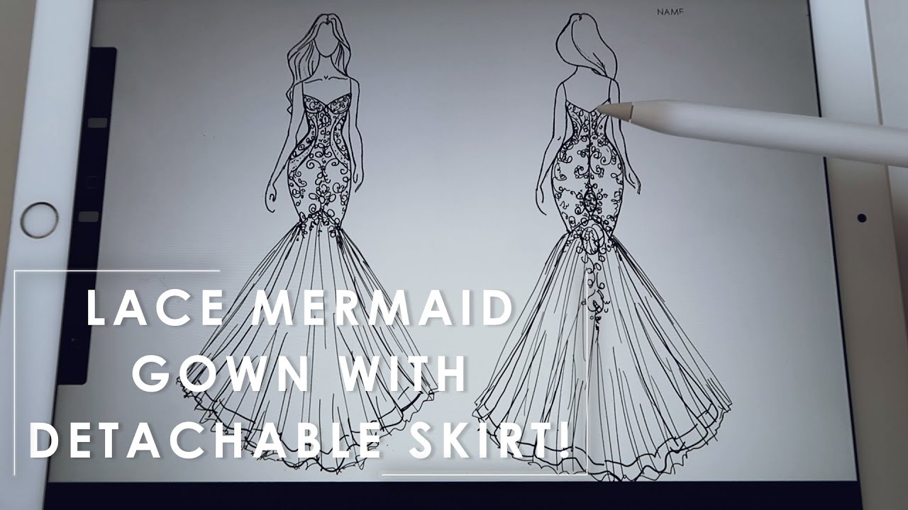 Designing a Wedding Dress for a Bride - YouTube